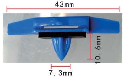 10x Clips for Honda Civic Accord Drip Moulding Trim Fastener Blue Plastic