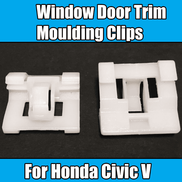 10x Clips for Honda Civic Mk V Window Door Trim Moulding White Plastic ...