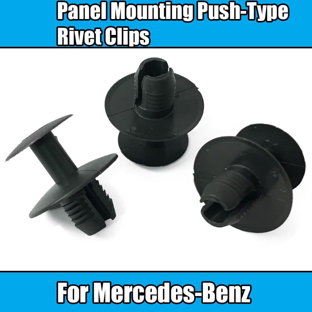 10x Clips for Mercedes-Benz Panel Mounting Push-Type Rivet Clips Grey ...