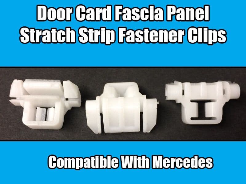 10x Clips for Mercedes W124 Door Card Fascia Panel Stratch Strip Shield ...