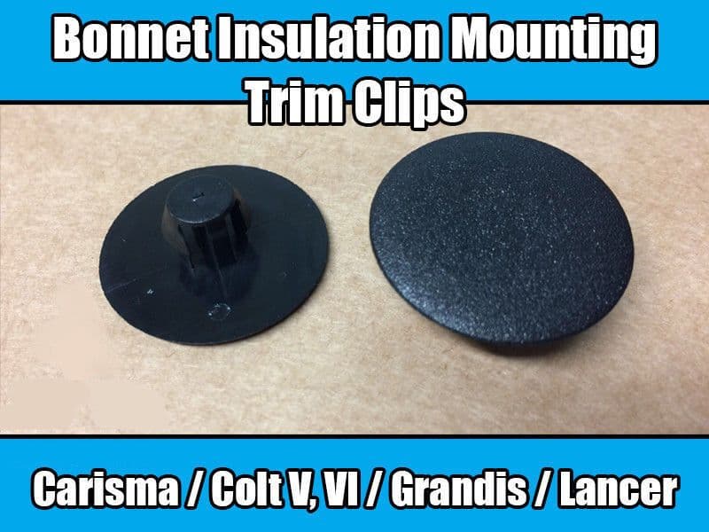 10x Clips for Mitsubishi Bonnet Insulation Mounting Trim Black Plastic ...