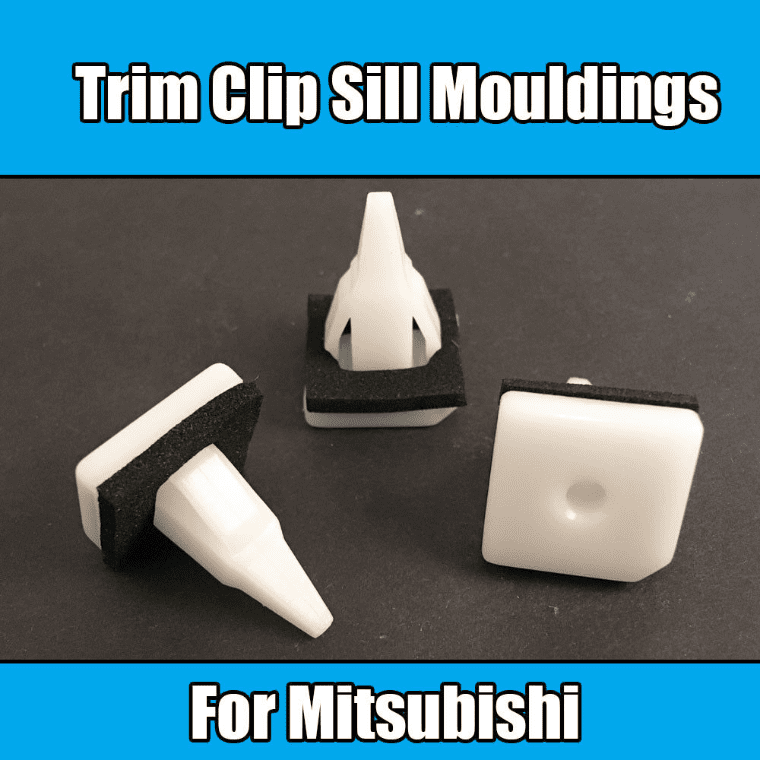 10x Clips for Mitsubishi Plastic Trim Sill Mouldings Side Skirts Rocker ...