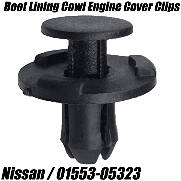 10x Clips for Nissan Bumper Boot Lining Trim Windscreen Cowl Engine ...