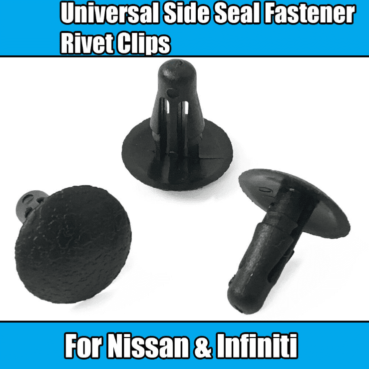 10x Clips for Nissan Infinity Universal Side Seal Fastener Rivet Black ...