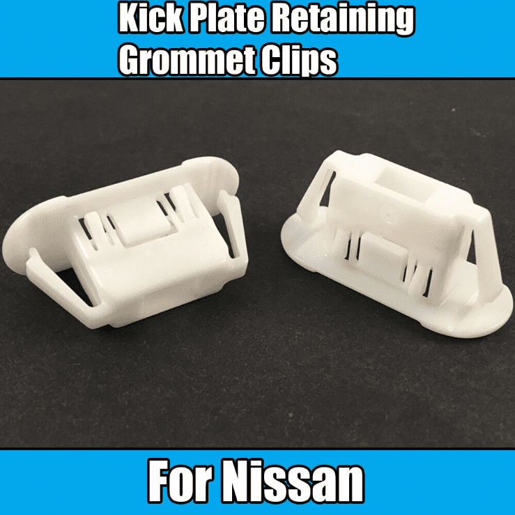 10x Clips for Nissan Kick Plate Retaining Grommet Clips White Plastic