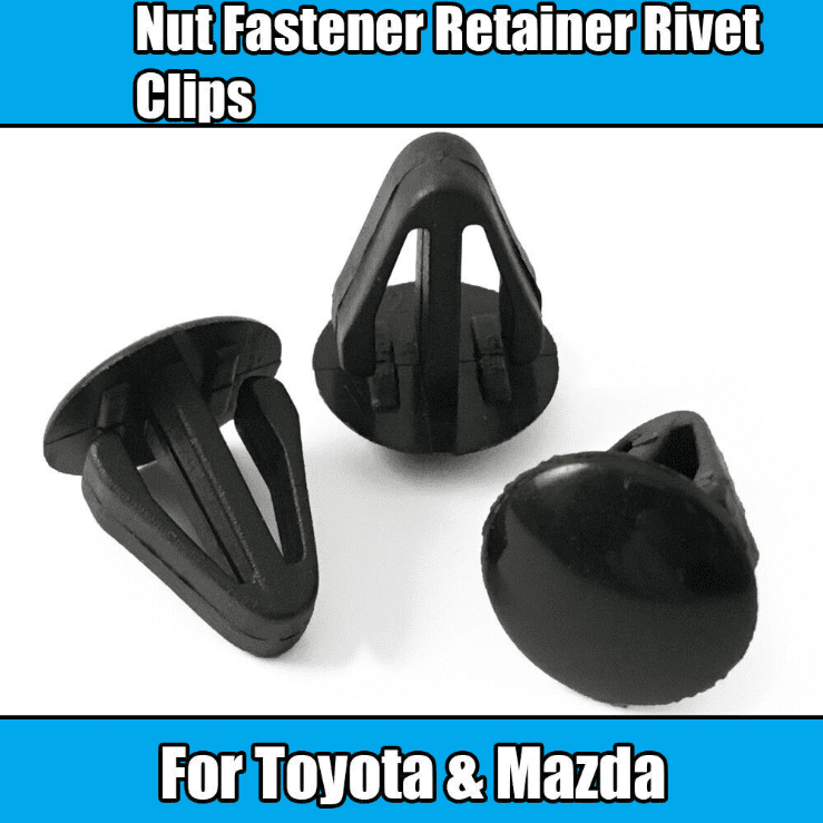 10x Clips for Toyota A3 Mazda Fastener Retaining Rivet Black Plastic ...