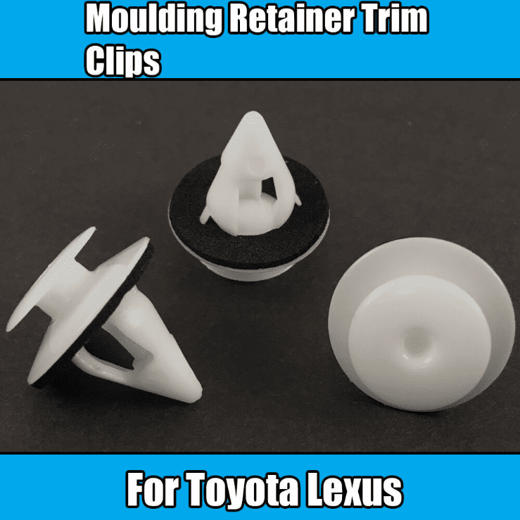 10x Clips for Toyota Lexus Moulding Retainer Trim Clips White Plastic W ...