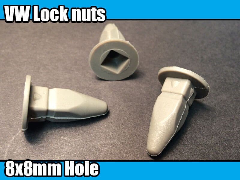 10x Clips for VW Lock Speed Nuts Screw Grommets 8X8mm Hole Number Plate ...