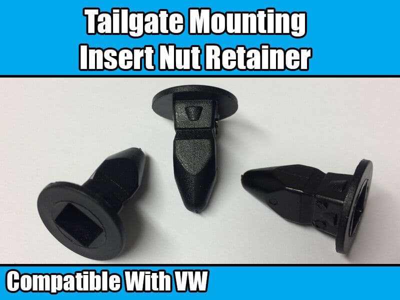 10x Clips for VW Tailgate Mounting Insert Nut Retainer Black Plastic ...