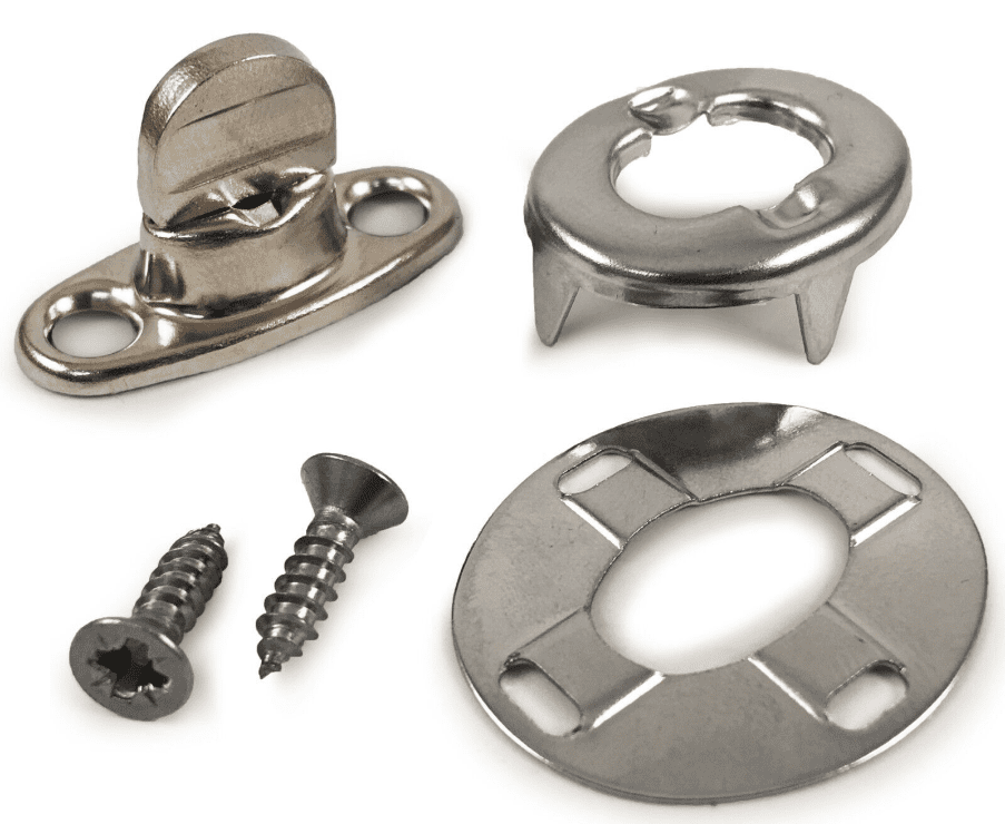 10x Common Sense Standard 6mm Turnbutton Kit & Screws Boat Canopy Cover ...