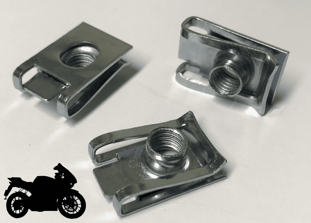 10x Fairing Clips M8 Bodywork Panel Speed Clips Motorcycle Bike U Nut ...