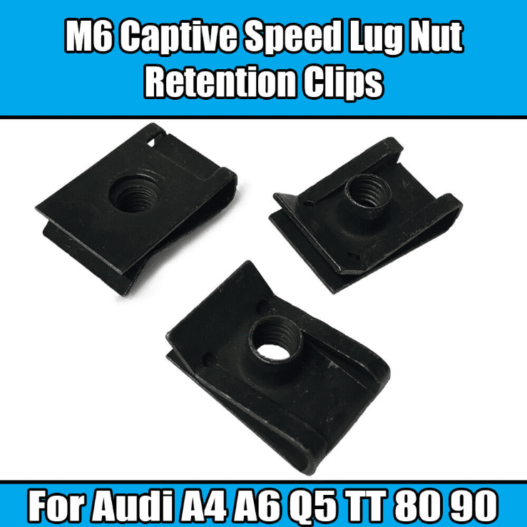 10x M6 Clips for Audi A4 A6 Q5 Tt 80 90 Retention Spring Captive Speed ...