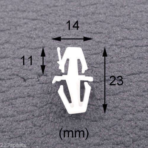 10x Sill Side Skirt Bumper Attachment Trim Clips White Plastic for ...