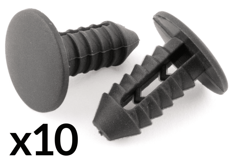 10x Trim Clips for Fiat Bumper Retainer Dark Grey Fir Tree 1300433670
