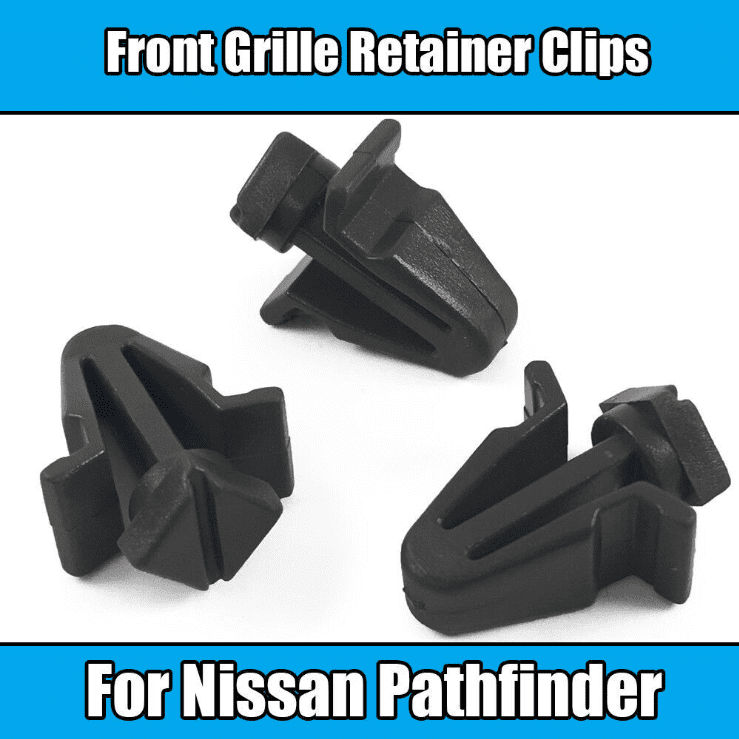 10x Trim Clips for Nissan Pathfinder Grill Grille Front Radiator Grey ...