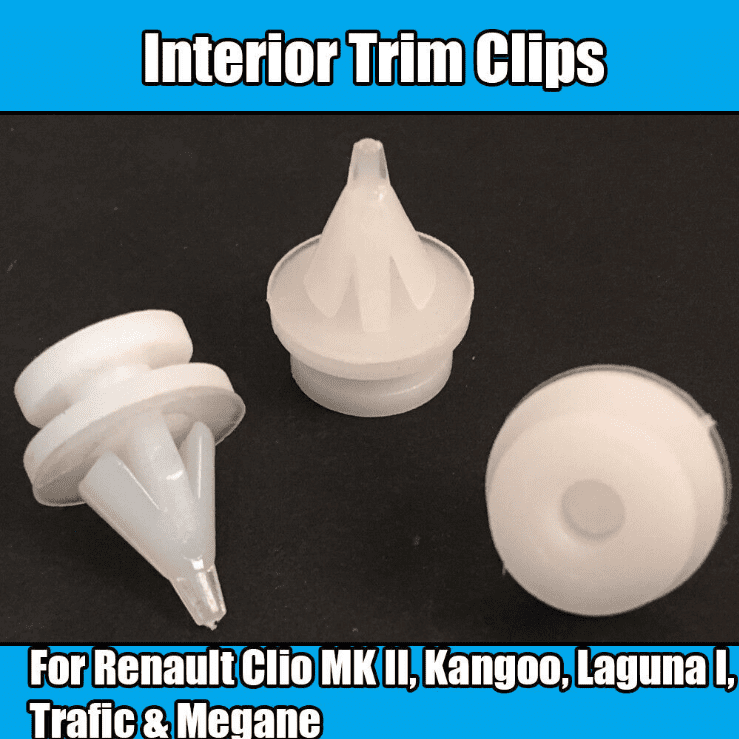 10x Trim Clips for Renault Clio 2 Mk II Kangoo Interior Door Card Panel ...