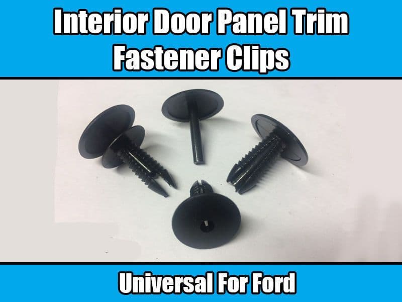 10x Universal Clips for Ford Door Panel Fixing Trim Black Plastic ...