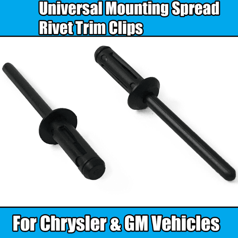 10x Universal Plastic Panel Mounting Clips Spread Rivet - Chrysler GM