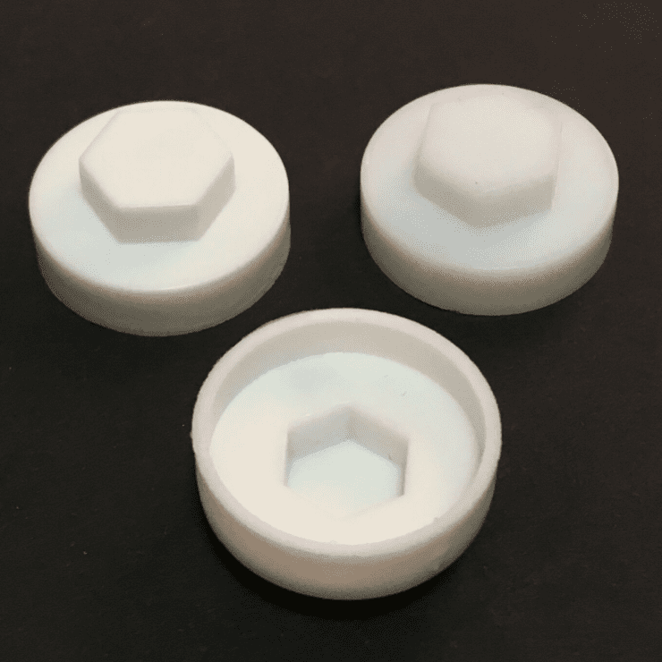 16mm Hexagonal Timco Tek Panel Screw Cover Caps for 8mm 5/16" Roofing ...