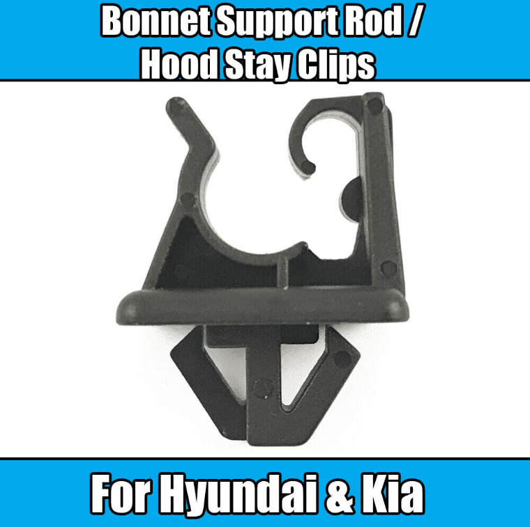 1X Clip for Hyundai Kia 7mm Bonnet Support Rod Clips Hood Stay Black ...