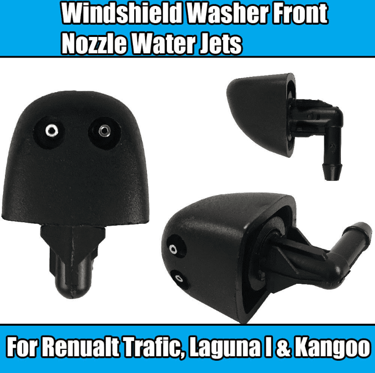 1X Front Windshield Washers for Renualt Trafic Kangoo Nozzle Jet Black ...