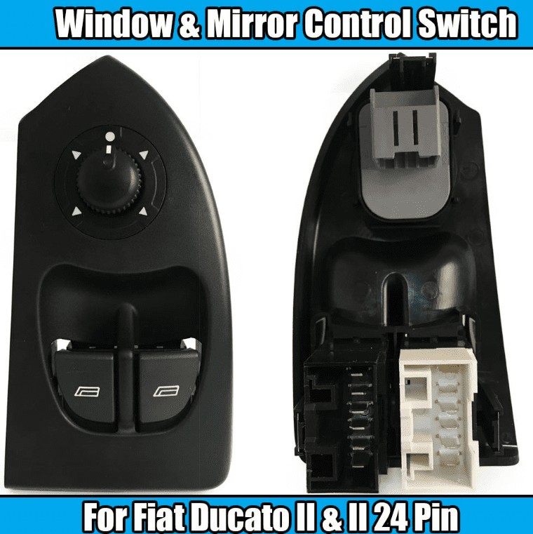 1x Window and Mirror Control Switch for Fiat Ducato 24 Pin