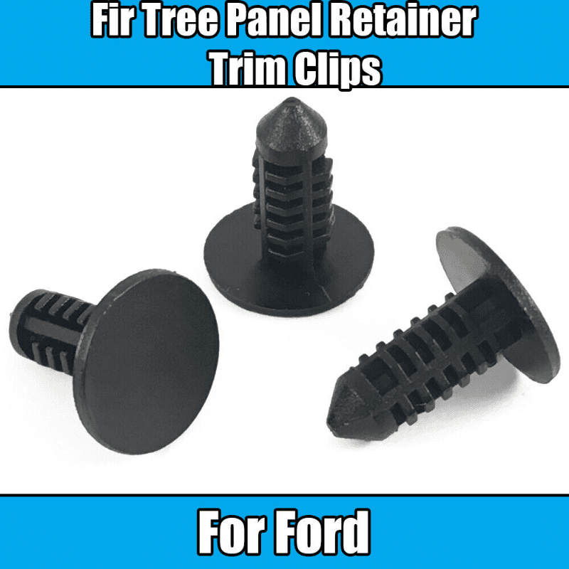 20x 4mm Fascia Fir Tree Trim Push Clips Panel Retainer for Ford