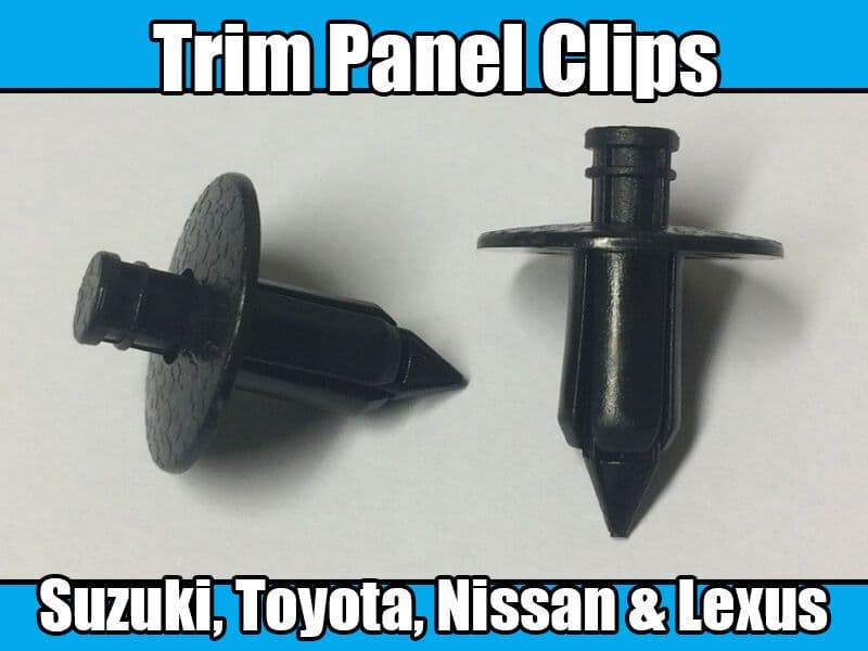 20x 7mm Black Plastic Trim Clips for Suzuki Toyota Nissan Lexus Panels
