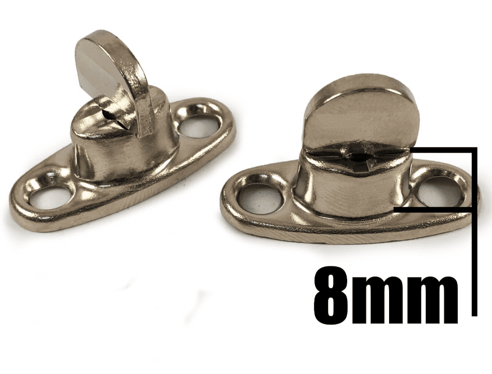 20x 8mm Standard 2 Hole Base Turnbutton Common Sense Boat Canopy Cover ...