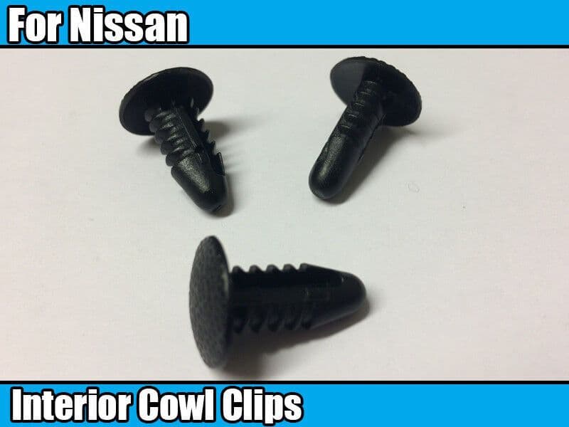 20x Black Fir Tree Fastener Interior Cowl Trim Clips for Nissan Grille