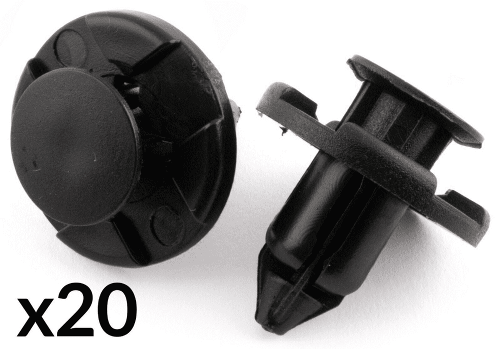 20x Black Plastic Clips for Nissan Mitsubishi Toyota Bumper Wheel Arch
