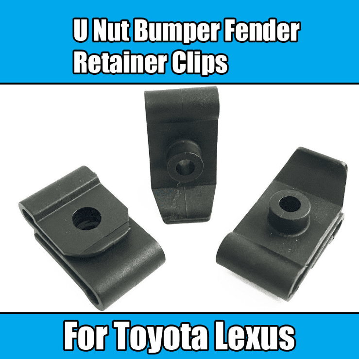 20x Black Plastic U Nut Bumper Retainer Clips M5.5 for Toyota Lexus