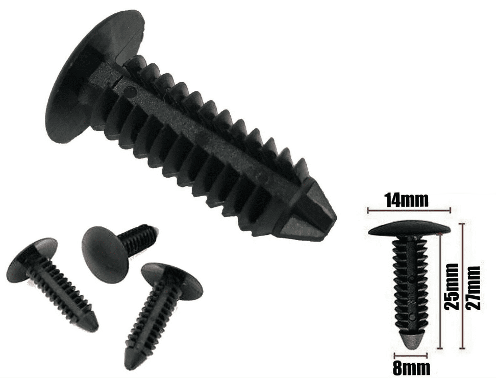 20x Clips for BMW Fir Tree Black Plastic Retainer 8mm OEM 52201964201