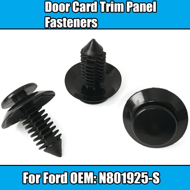 20x Clips for Ford Door Card Trim Panel Fasteners Black Plastic