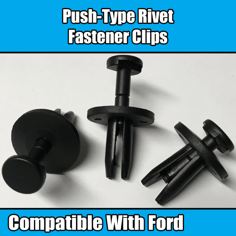 20x Clips for Ford Push Type Rivet Retainer Fastener Black Plastic
