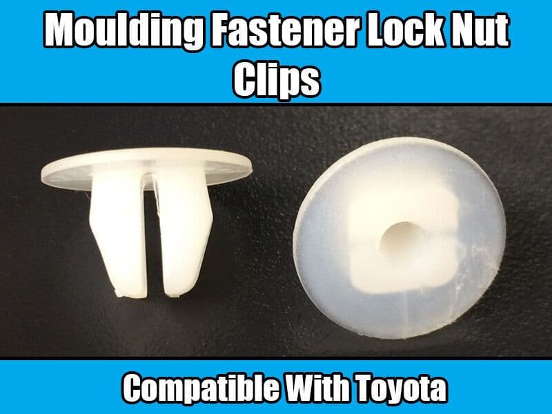 20x Clips for Toyota Lock Nut Moulding White Plastic OEM 90189-06006