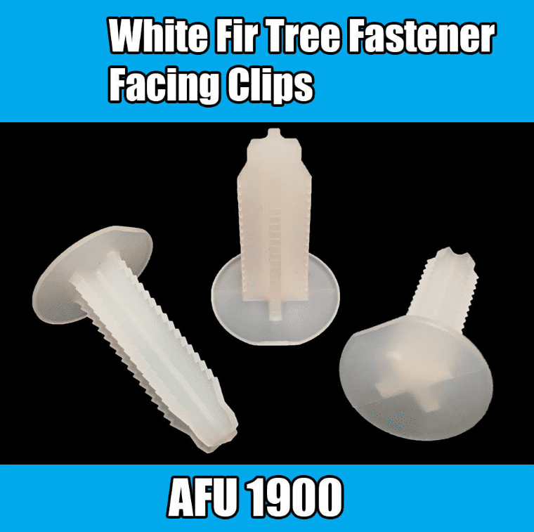 20x Clips White Plastic Fir Tree Fastener Facing Clips