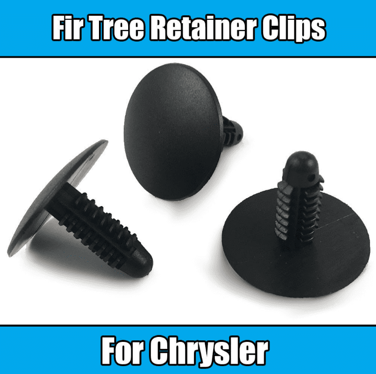 20x Fir Tree Clips for Chrysler 8mm Retainer Clips Hole Black Plastic