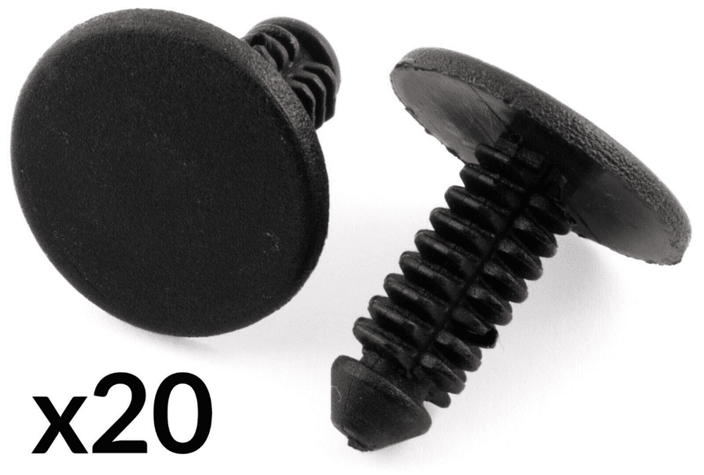 20x Fir Tree Trim Clips for Peugeot Citroen Body Panel Black Plastic ...