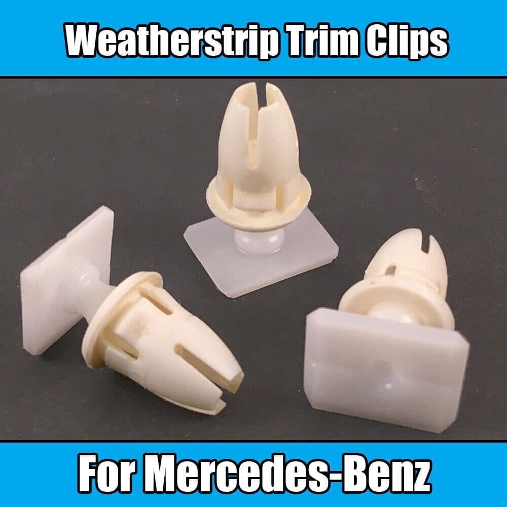 20x for Mercedes-Benz Lower Door Seal Weatherstrip Trim Clips White Plastic