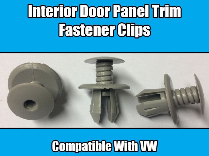 20 Grey Panel Fixing Clips for VW Transporter T4 T5 Interior Door Trim