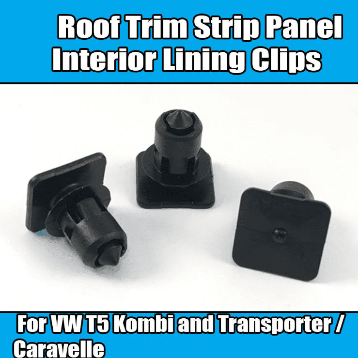 20x Interior Lining Clips for VW T5 Transporter Roof Trim Strip Panel
