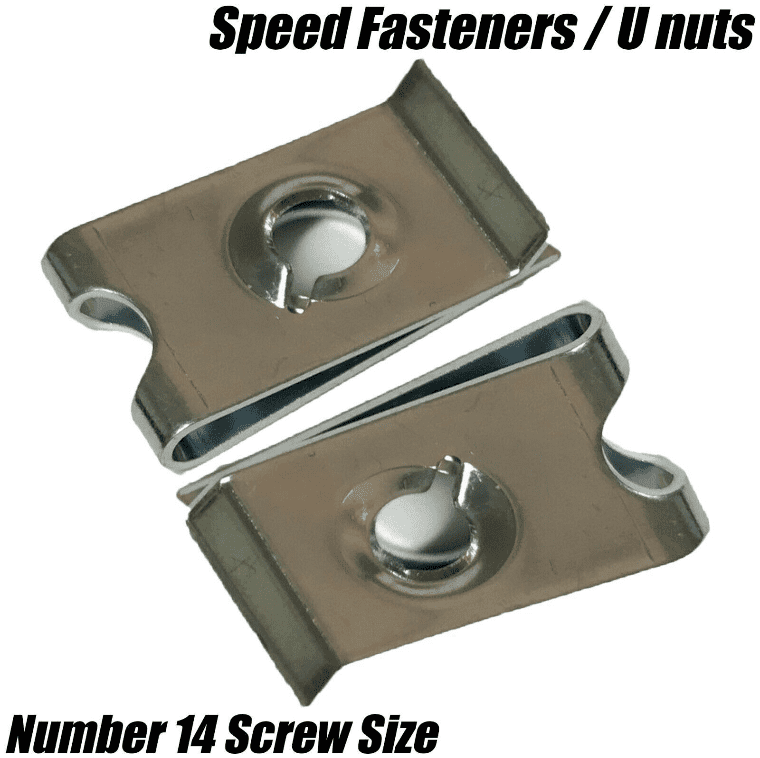 20x No. 14 Speed Fasteners U Captive Nuts Spire Clips Interior Panel ...