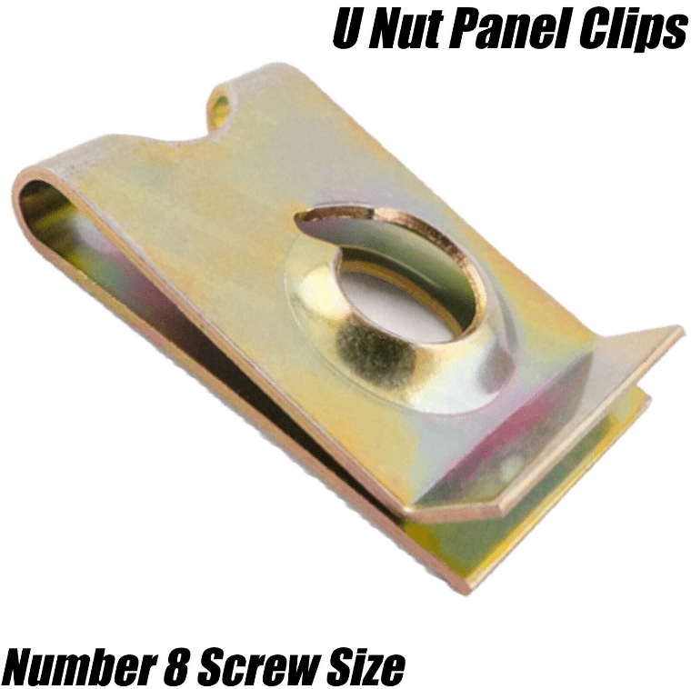 20x No. 8 Speed Fasteners U Captive Nuts Spire Clips Interior Panel Fixings