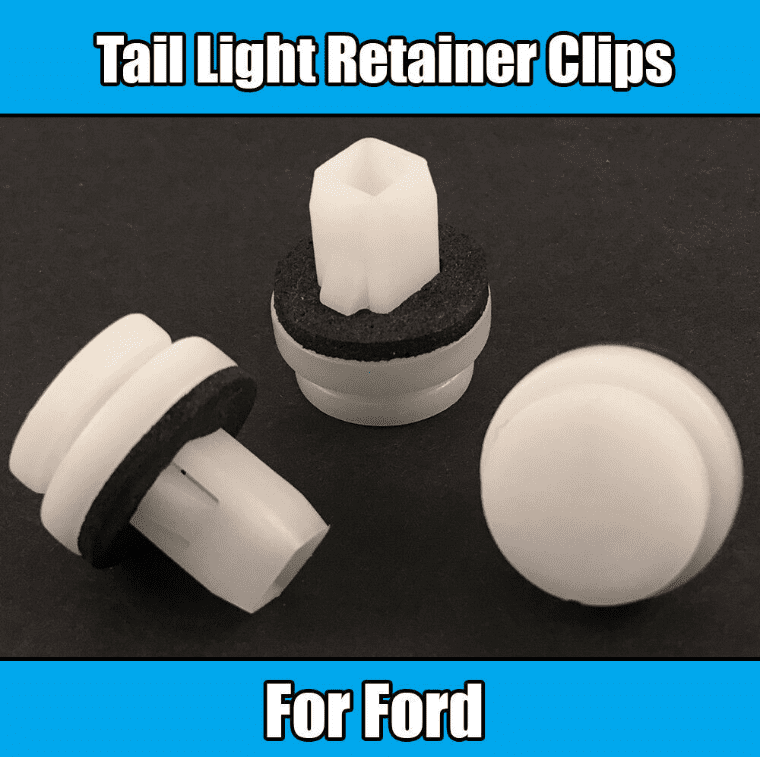 20x Rear Mounting Tail Light Retainer Clips for Ford White Plastic