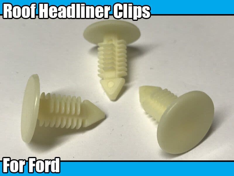 20x Roof Headliner Retainer for Ford Trim Clips Fastener White Plastic