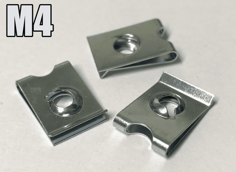 20x Speed Fasteners Metric Size M4 U Clips Auto Captive Nut Clip