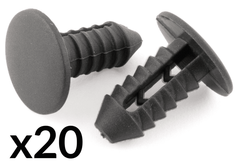 20x Trim Clips for Fiat Bumper Retainer Dark Grey Fir Tree 1300433670