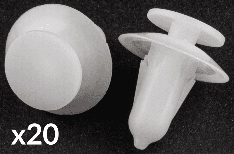 20x White Clips for Ford Iveco Interior Door Card Panel Trim Bumper