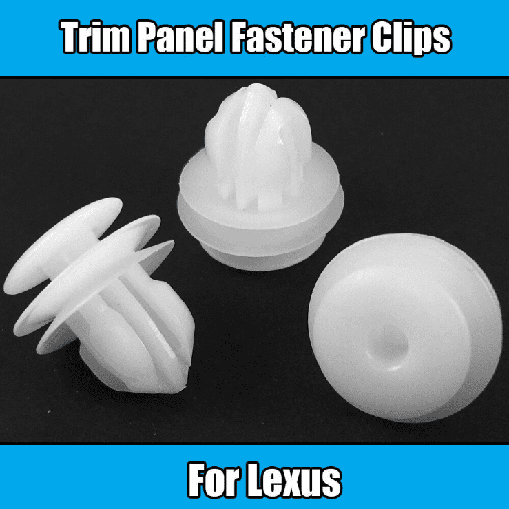 20x White Plastic Fasteners Clips for Toyota Door Card Fascia Trim ...